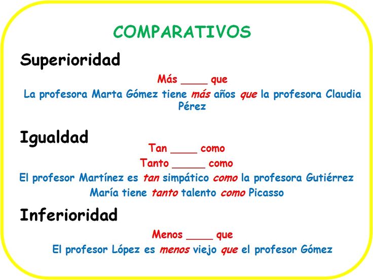Comparatives (Translation exercise) – A2 – Spanish resources